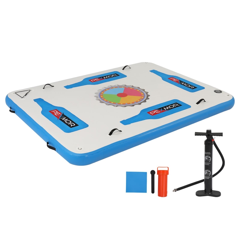 PEXMOR 8' x 6' Inflatable Floating Dock Platform, for Pool Beach Ocean ...