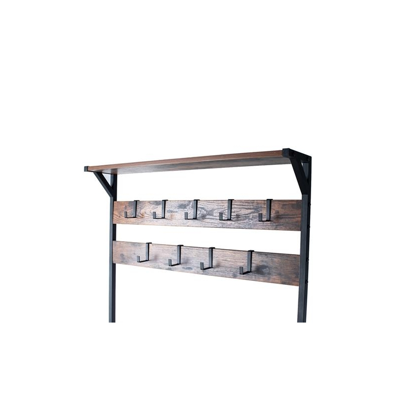 Zimtown Coat Rack Shoe Bench Hall Tree Entryway Storage Shelf Wood