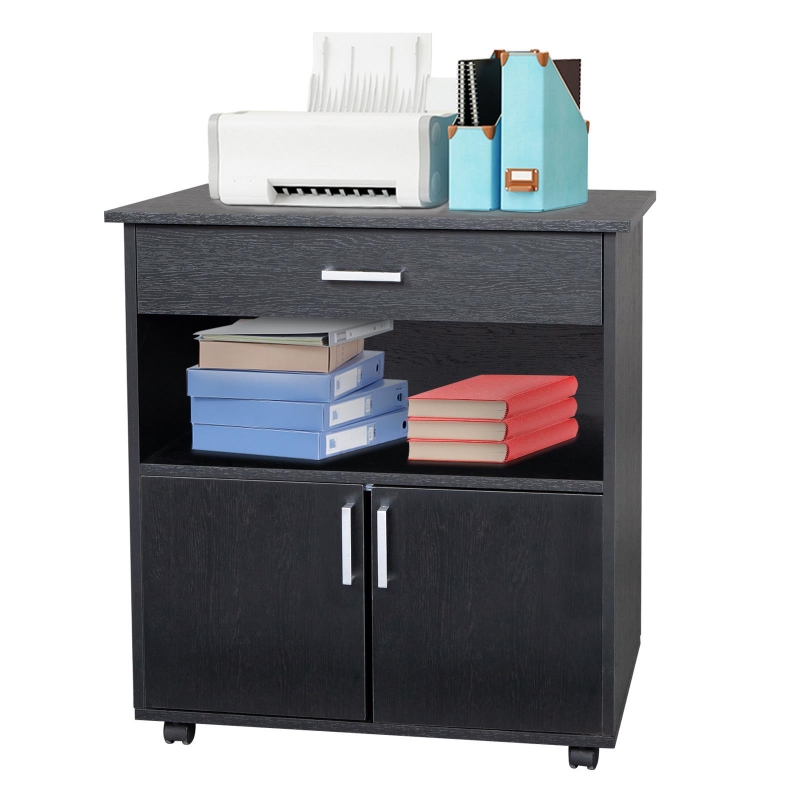 Zimtown Wood Filing Cabinet Office Drawers, Compact Slim Portable File ...