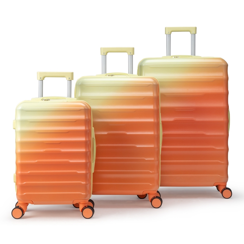 Zimtown Luggage Sets 3 Piece Hardshell Gradient Color Suitcase with ...