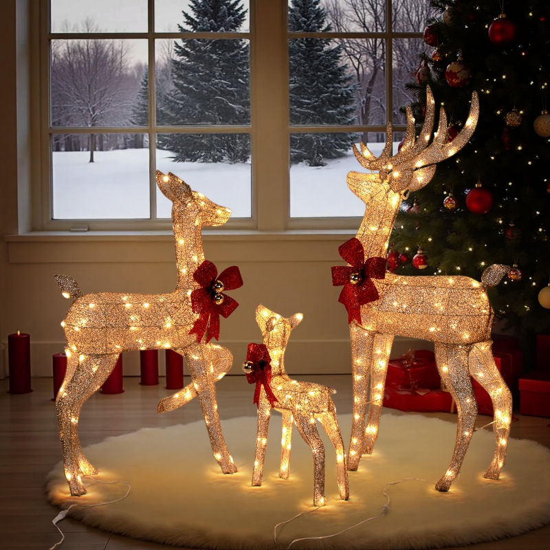 led lighting red deer